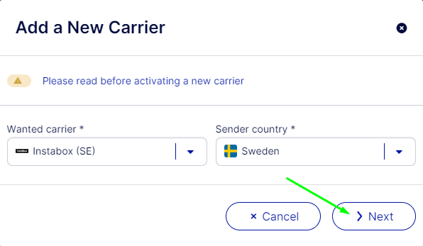 Setting up a carrier (self service) – nShift Help Center