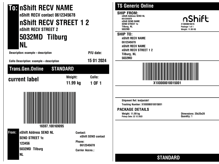 New label format for all TGO/TGM carriercodes from 29/1/2024 onwards ...