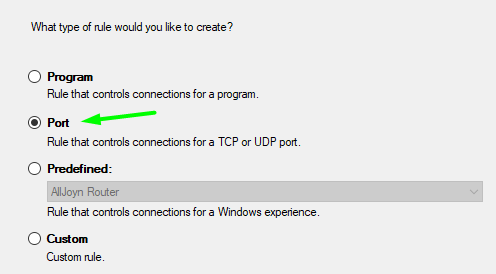 Opening Windows Firewall for client connections to server – nShift