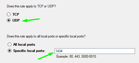 Opening Windows Firewall for client connections to server – nShift
