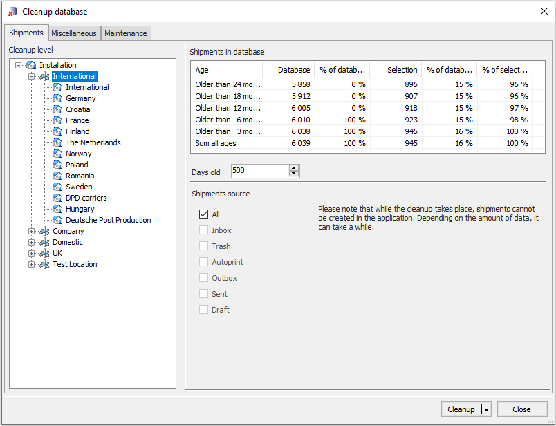 Cleaning up old data in the nShift/Consignor database – nShift