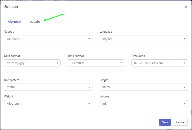 Changing the units of measurement in Ship and nShift Portal – nShift