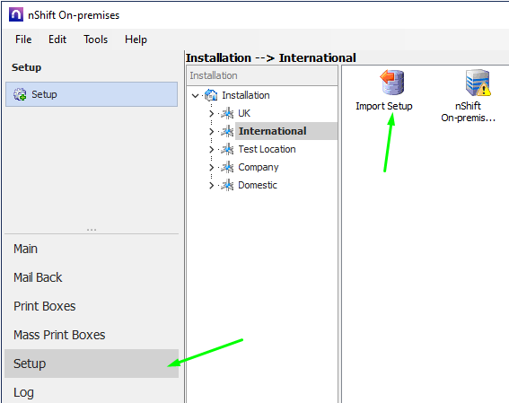 Adding a service to a carrier code in Import Setup – nShift