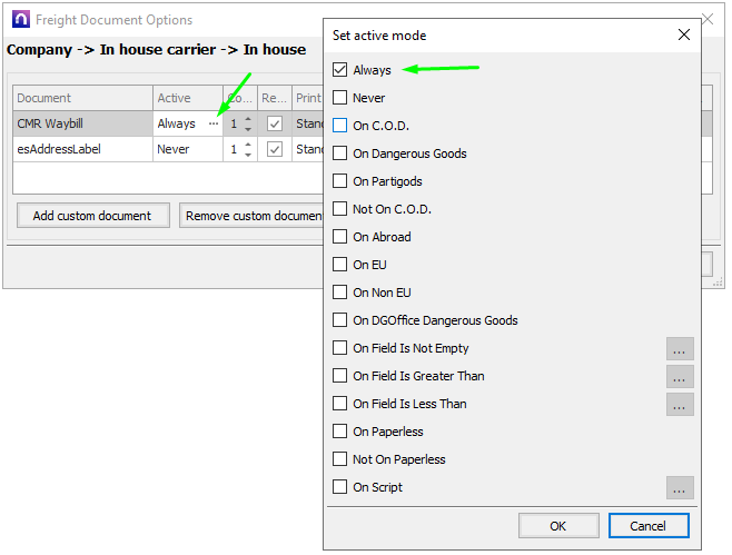 Setting up a custom carrier – nShift