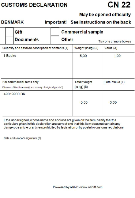 CN 22 and CN 23 customs declarations – nShift
