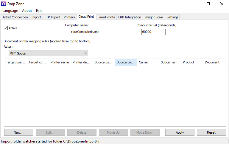 Using Cloud Print for Shipment Server – nShift