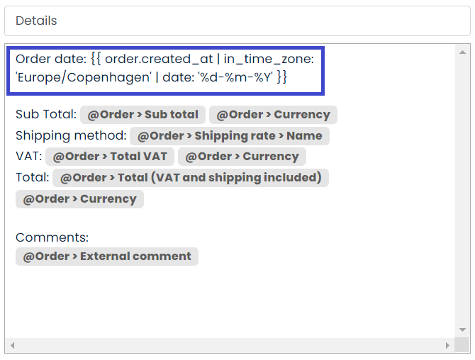 Show Timestamp In Local Timezone On Parcel Slip NShift
