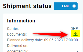 Downloading a label from the portal – nShift Help Center